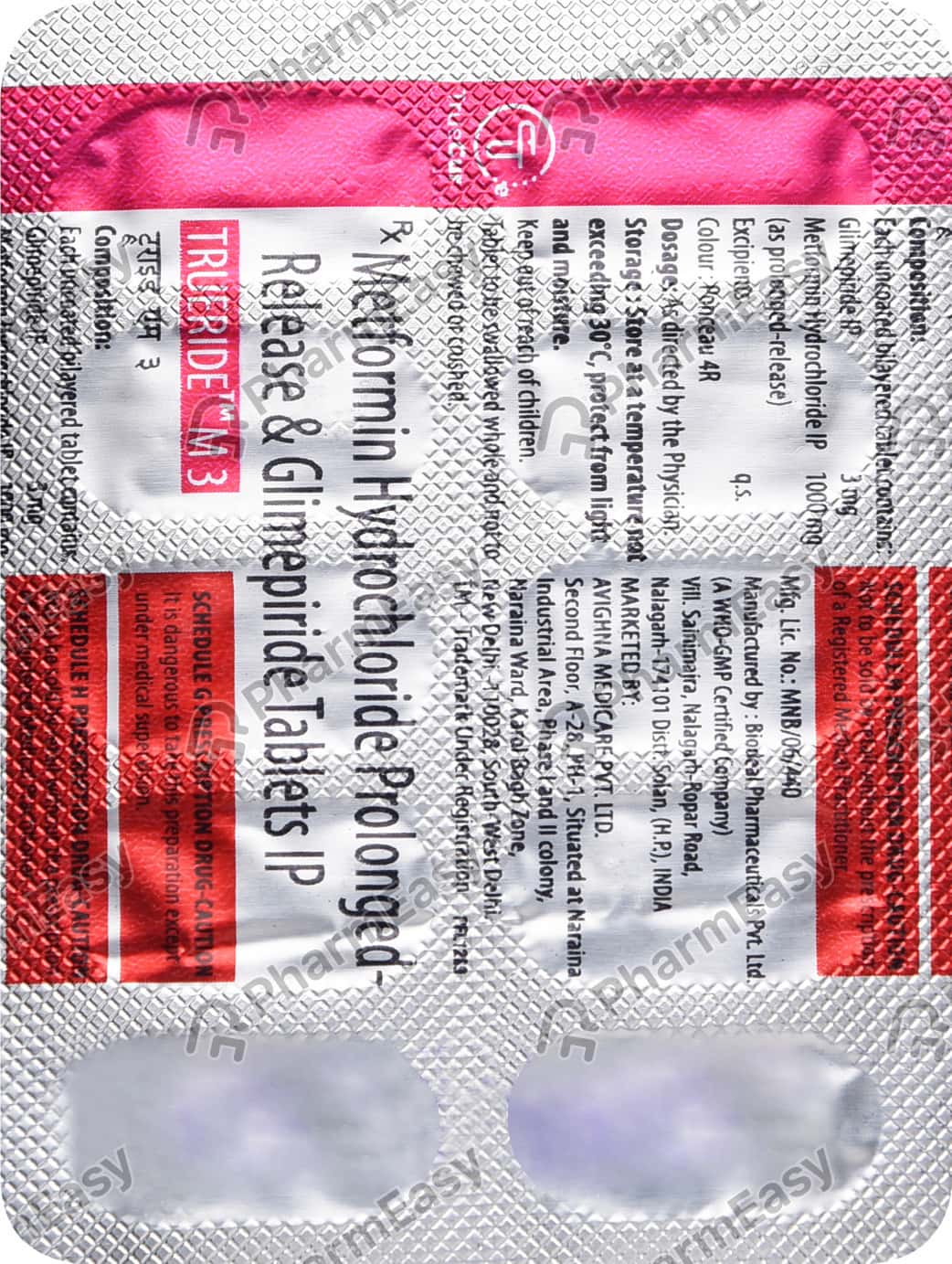 Trueride M 3mg Strip Of 10 Tablets: Uses, Side Effects, Price & Dosage | PharmEasy