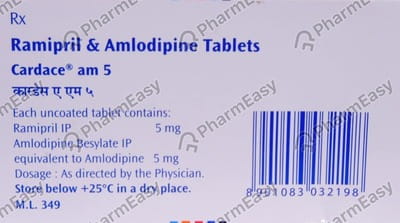 Cardace Am 5/10mg Strip Of 15 Tablets: Uses, Side Effects, Price ...