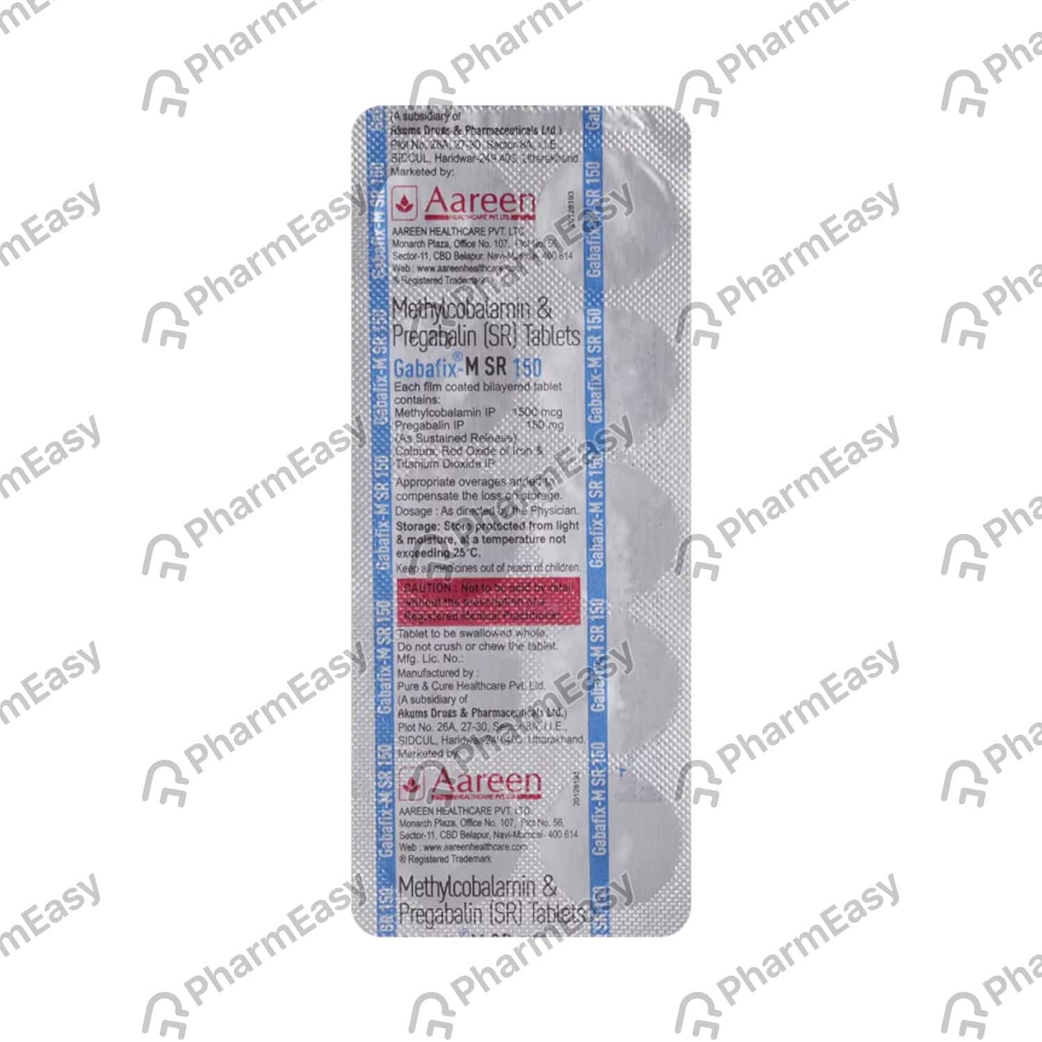 Gabafix M Sr 150mg Strip Of 10 Tablets: Uses, Side Effects, Price ...