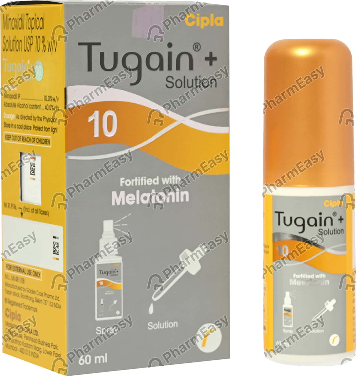 Buy Tugain 10 %W/V Skin Solution (60) Online at Flat 15% OFF | PharmEasy