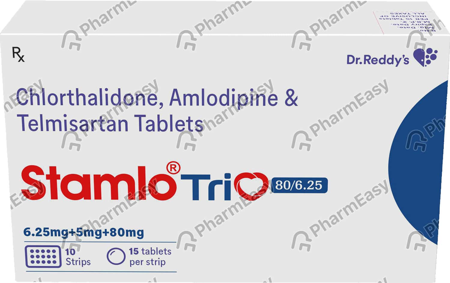 Stamlo Trio 80/6.25mg Strip Of 15 Tablets: Uses, Side Effects, Price ...