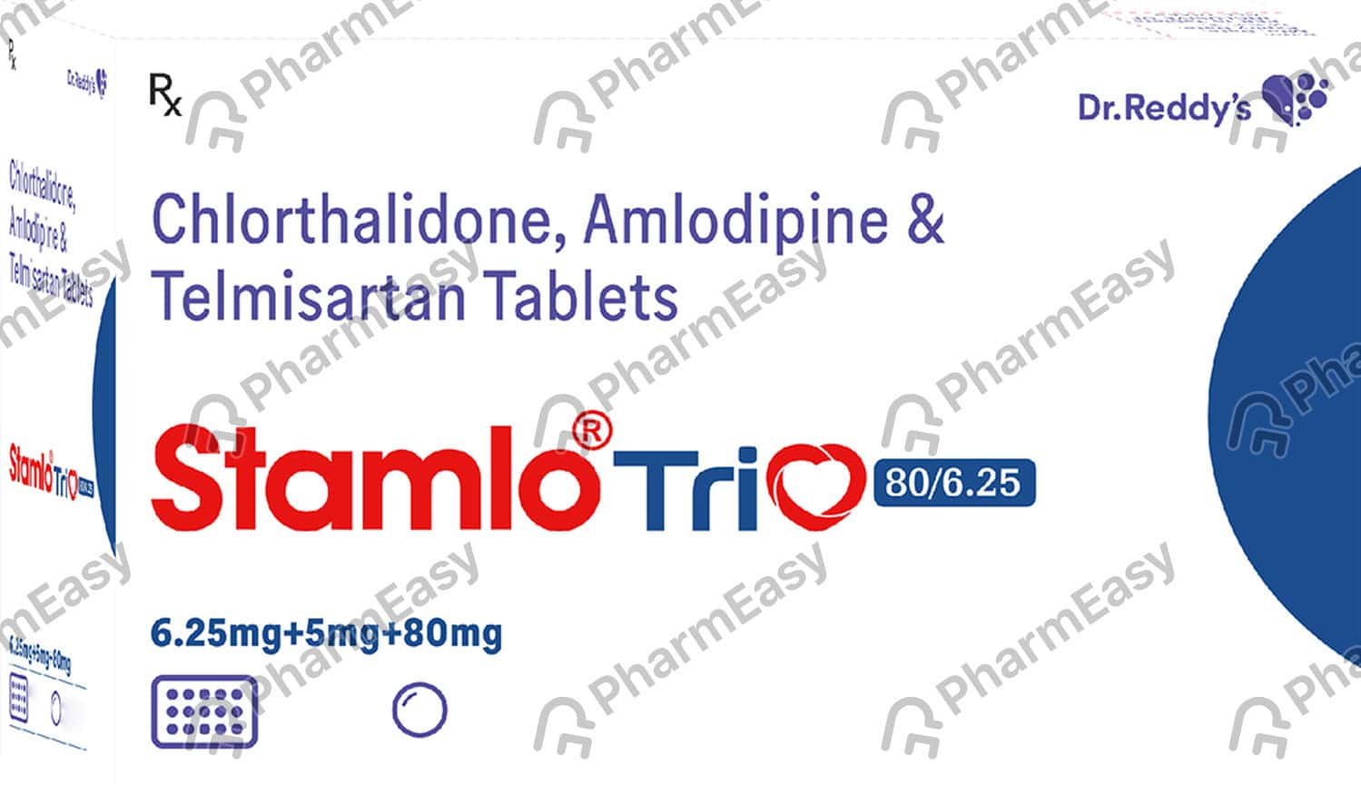 Stamlo Trio 80/6.25mg Strip Of 15 Tablets: Uses, Side Effects, Price ...