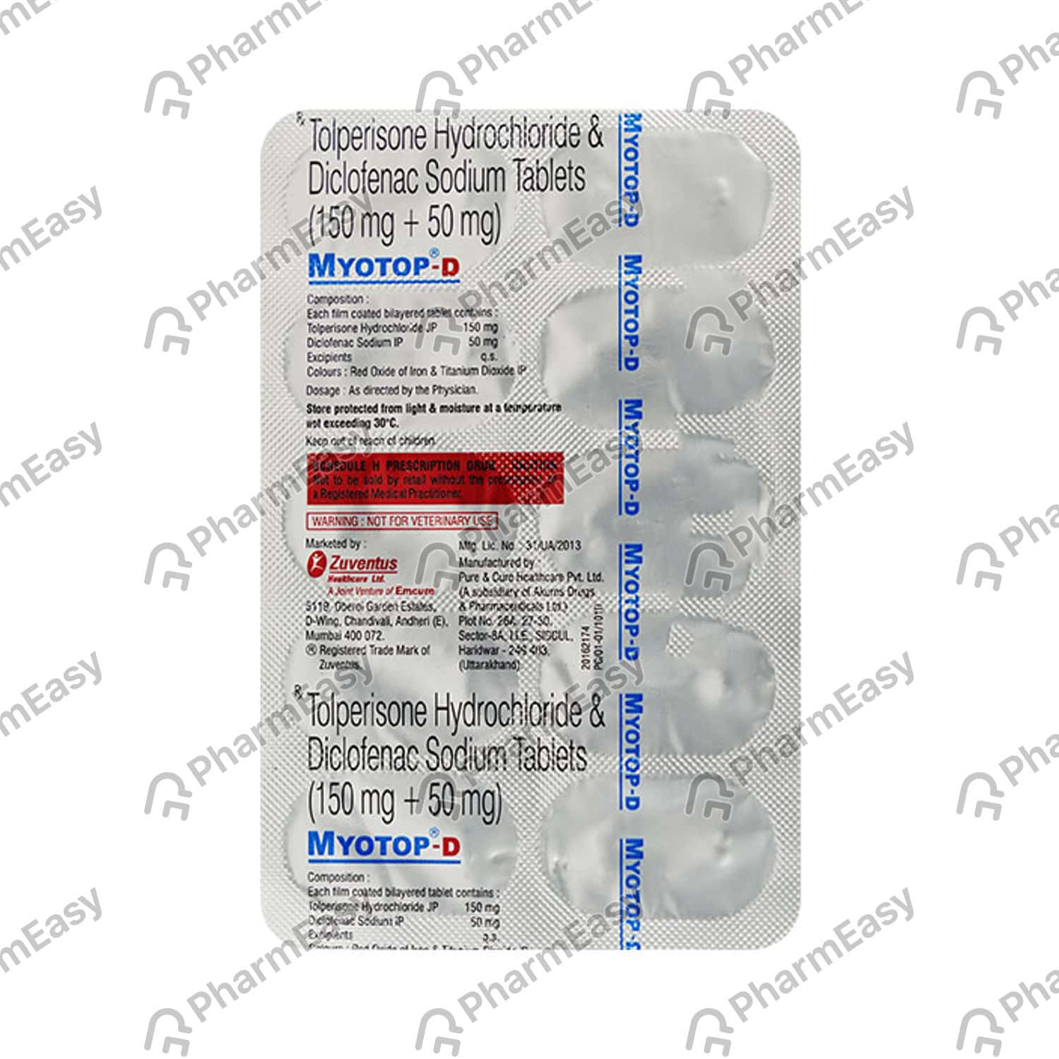 Buy Myotop D Strip Of 10 Tablets Online at Flat 15% OFF | PharmEasy