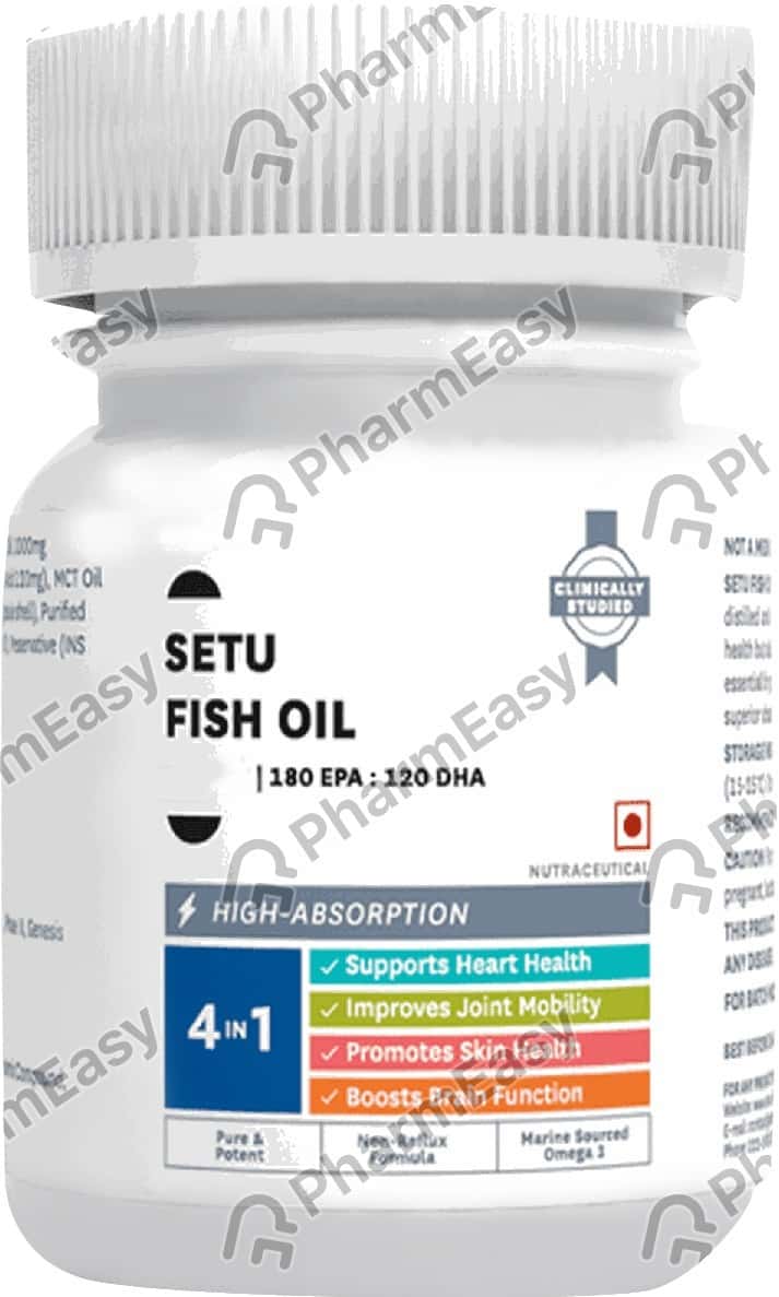 Buy Setu Fish Oil Bottle Of 10 Capsules Online at Flat 15% OFF | PharmEasy