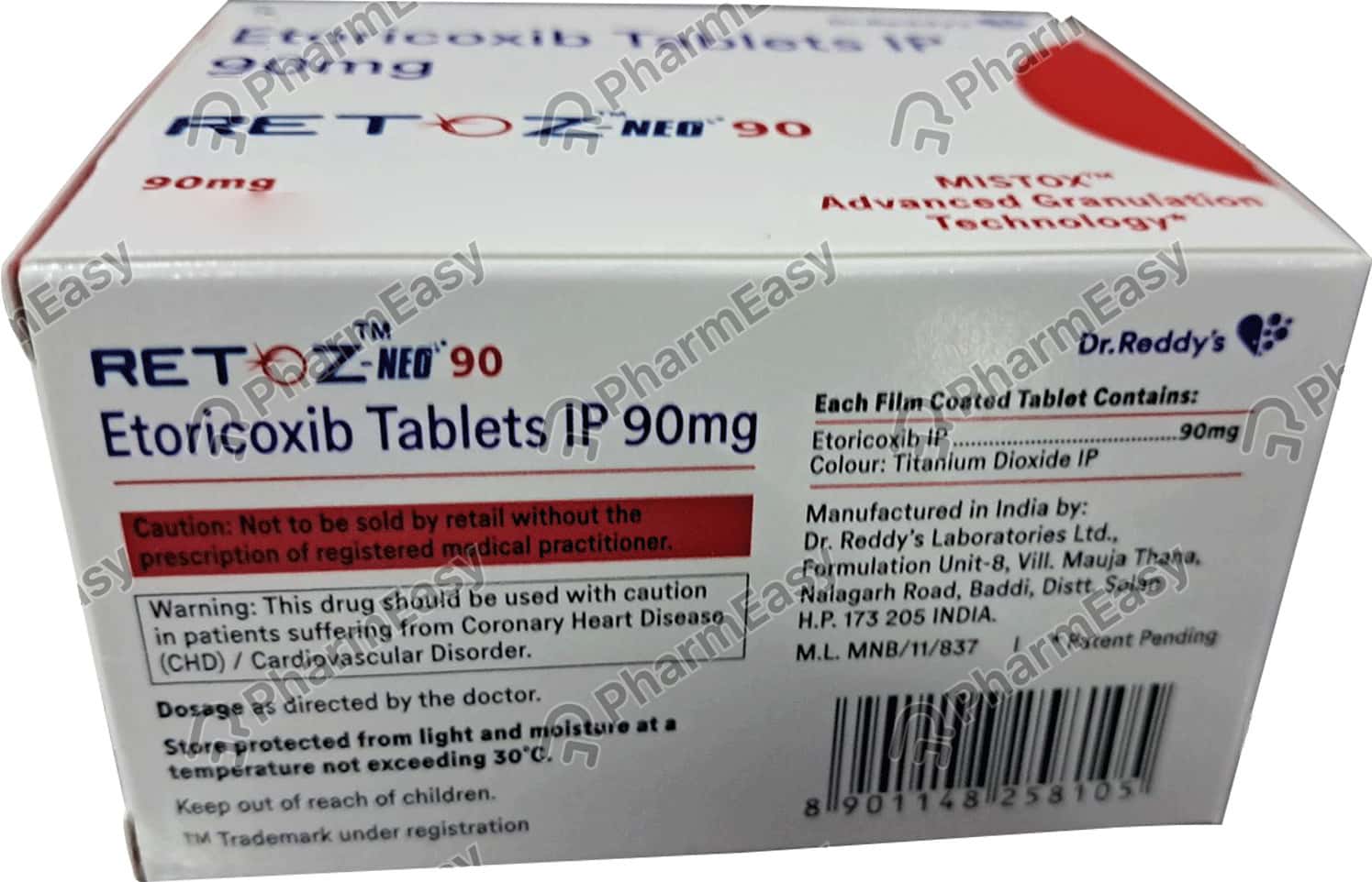 Buy Retoz 90 MG Tablet (10) Online at Flat 15% OFF | PharmEasy
