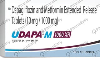 Udapa M 1000mg Xr Strip Of 10 Tablets: Uses, Side Effects, Price ...