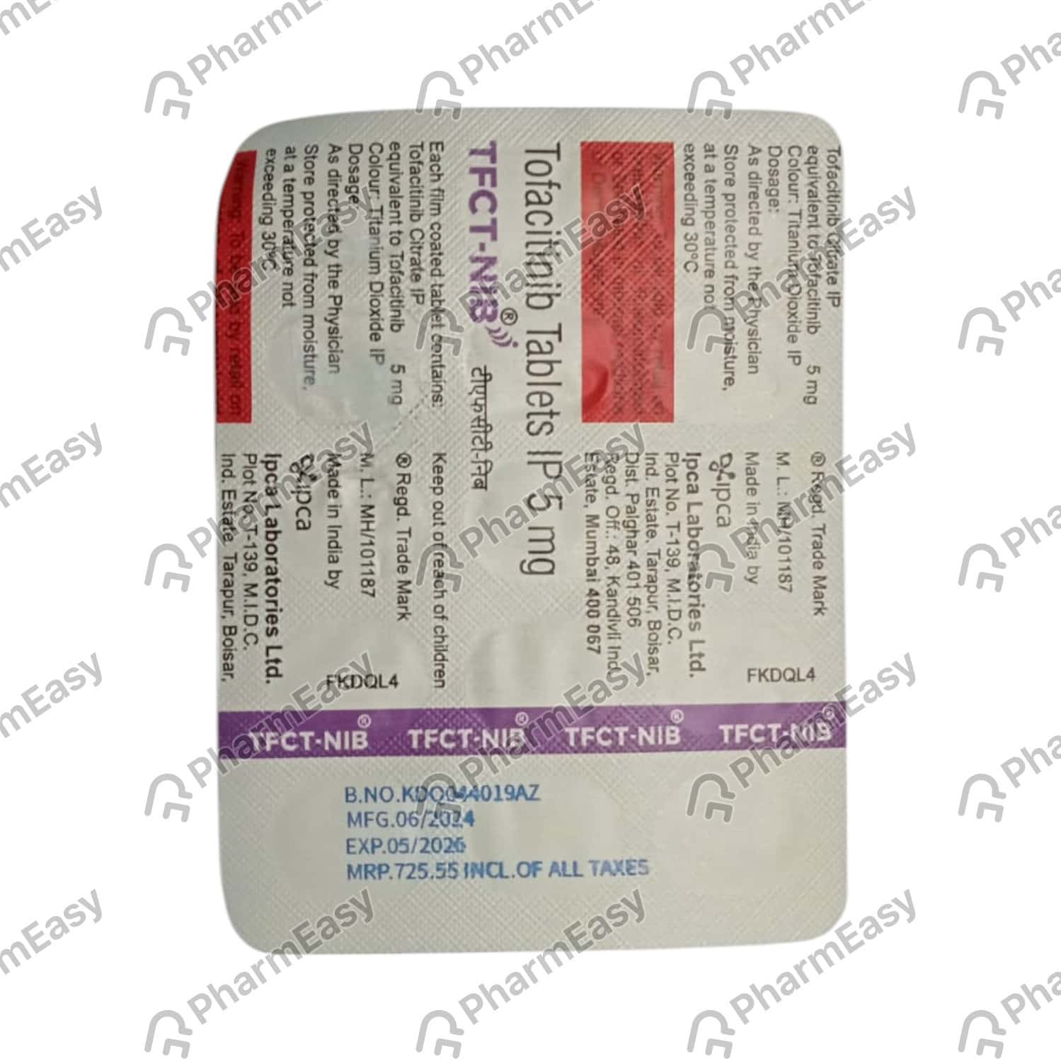 Tfct Nib 5 MG Tablet (15): Uses, Side Effects, Price & Dosage | PharmEasy