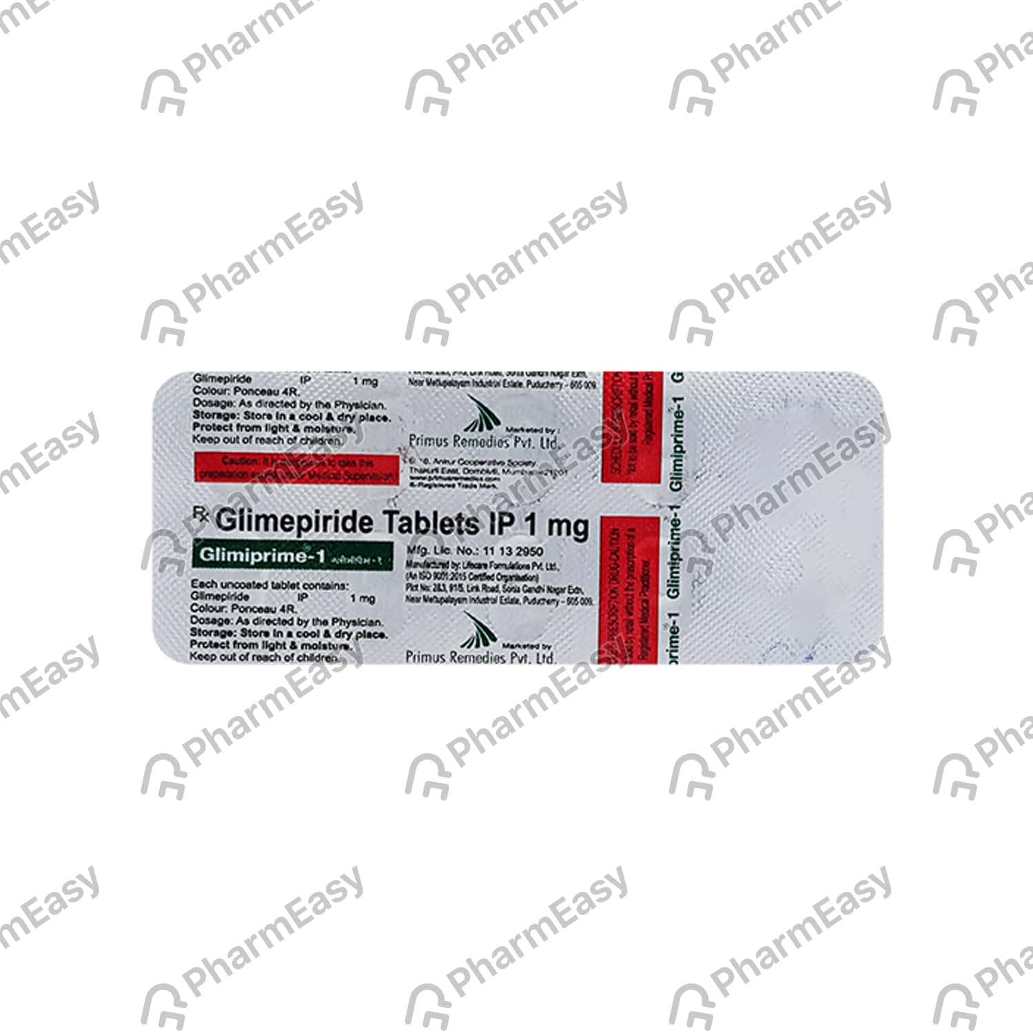 Glimiprime 1 MG Tablet (15): Uses, Side Effects, Price & Dosage | PharmEasy