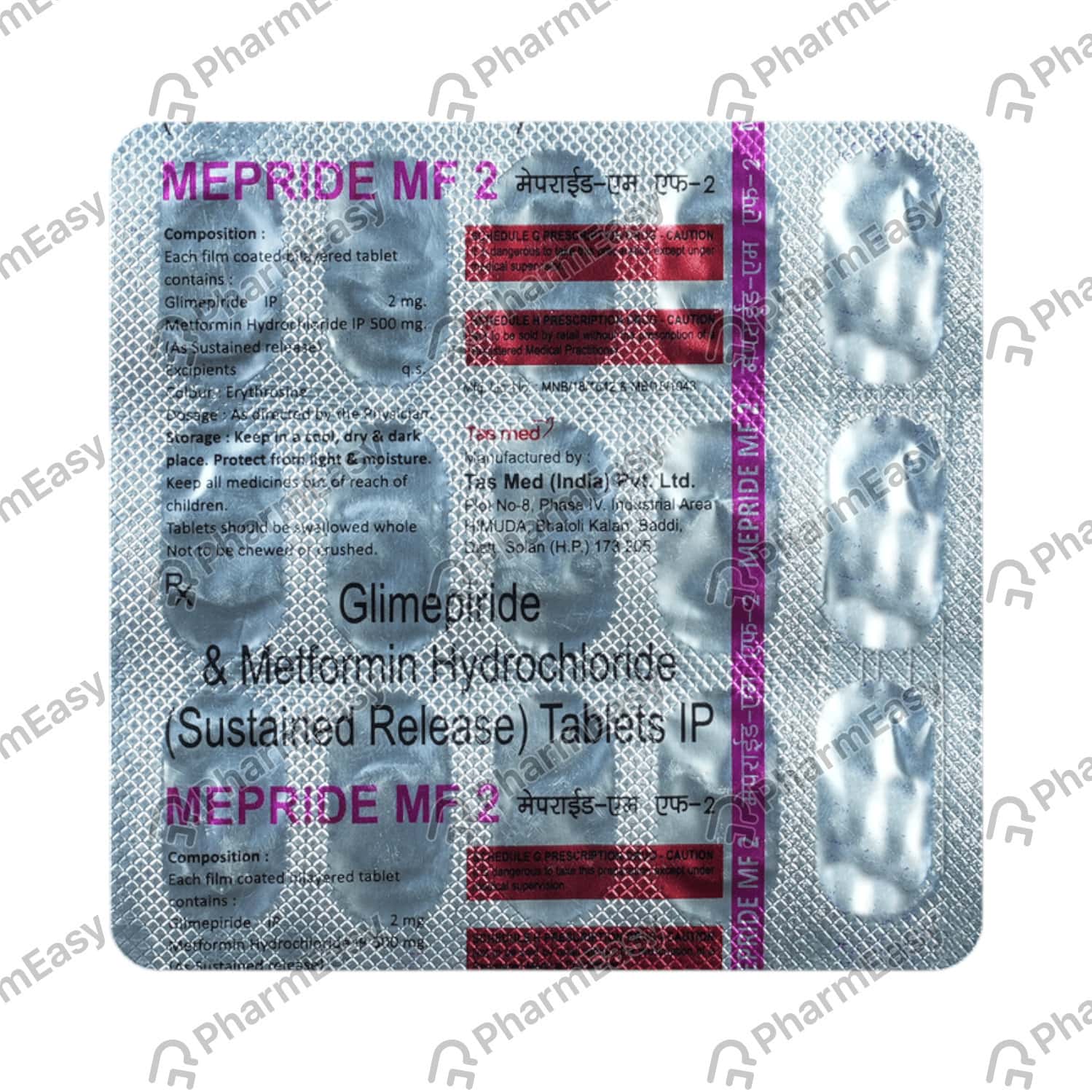 Mepride Mf 2mg Strip Of 15 Tablets: Uses, Side Effects, Price & Dosage ...