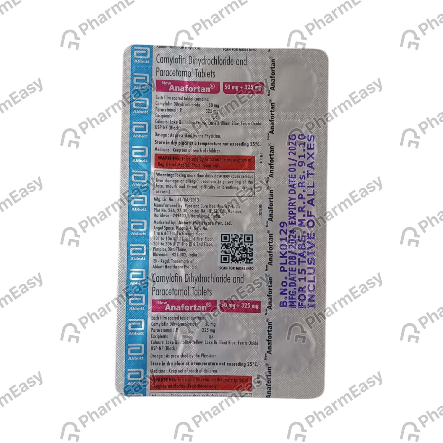 Buy New Anafortan Strip Of 15 Tablets Online at Flat 15% OFF | PharmEasy
