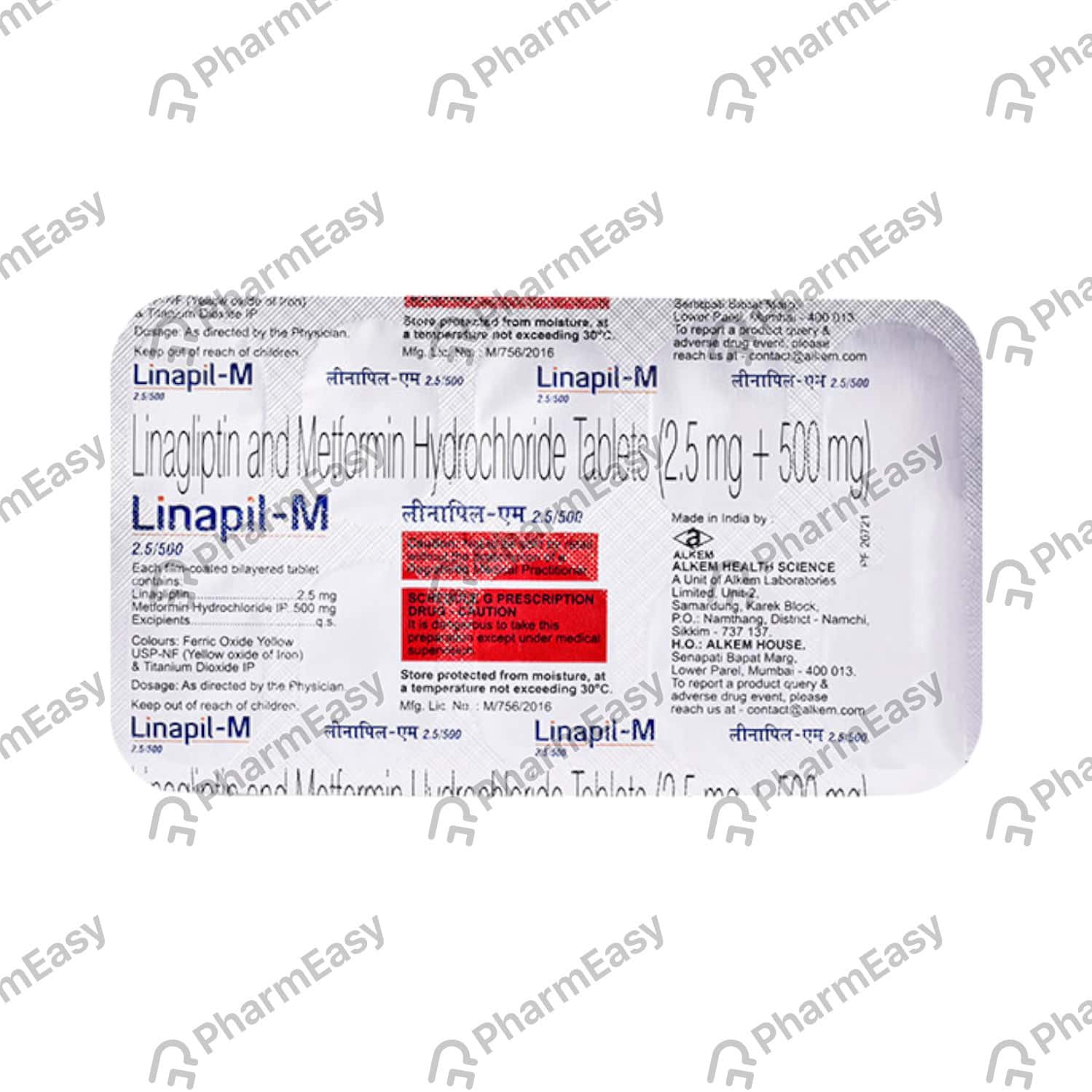 Linapil M 2.5/500mg Strip Of 10 Tablets: Uses, Side Effects, Price ...