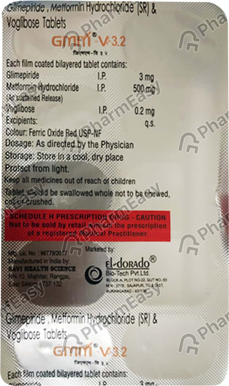 Buy Gmm V 0 MG Tablet (10) Online at Flat 15% OFF | PharmEasy