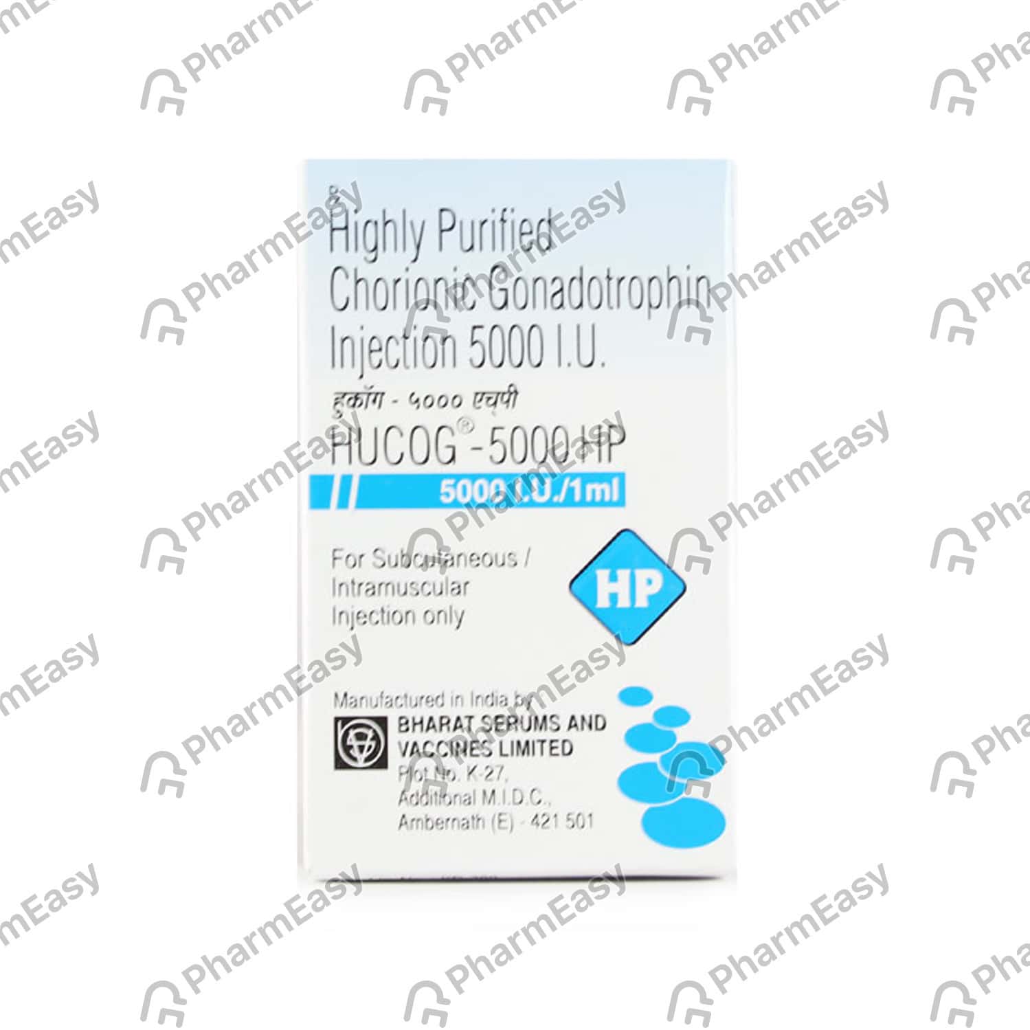 Buy Hucog Hp 5000 IU/ML Injection (1) Online at Flat 15% OFF | PharmEasy