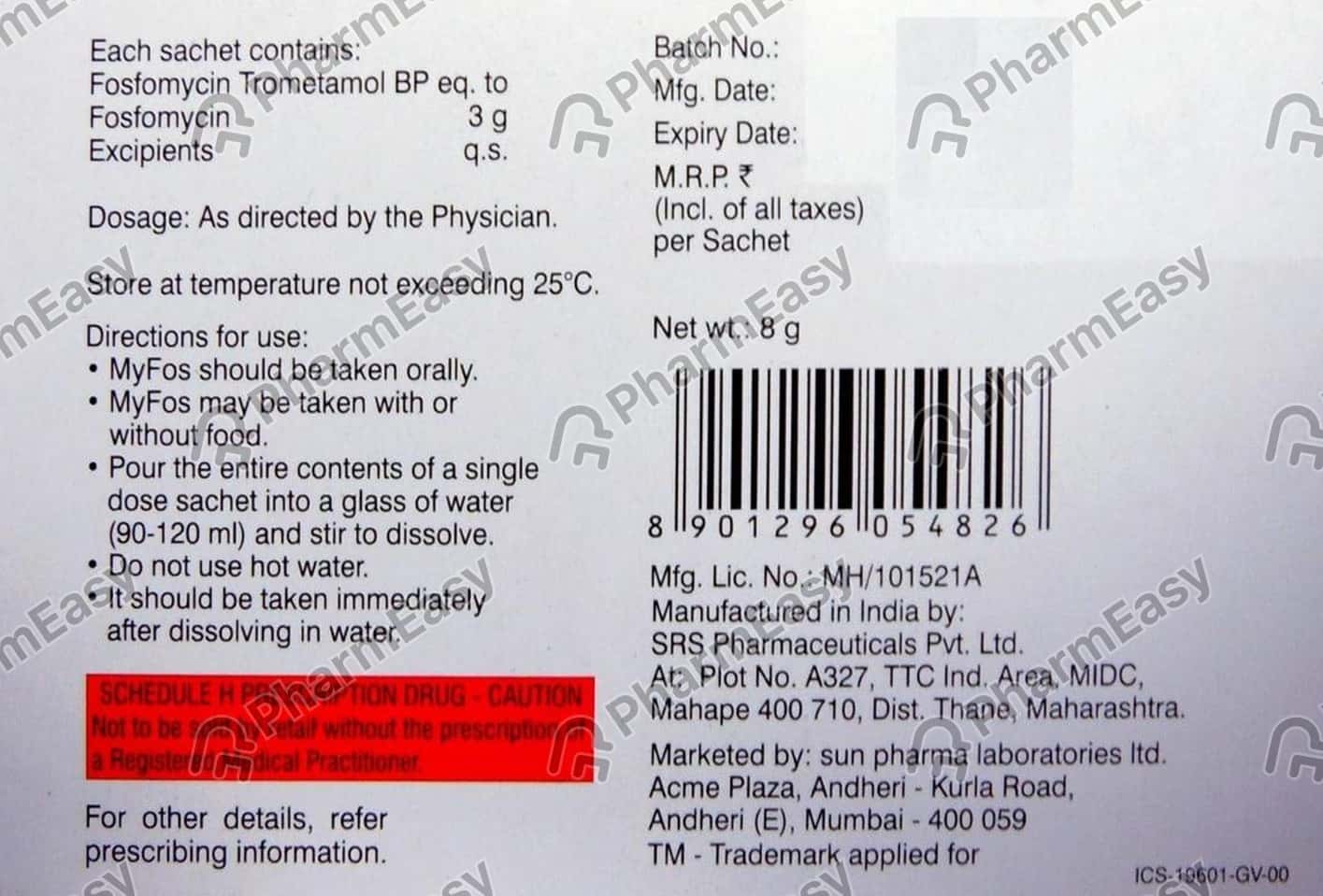 Myfos 3 GM Oral Powder (8): Uses, Side Effects, Price & Dosage | PharmEasy