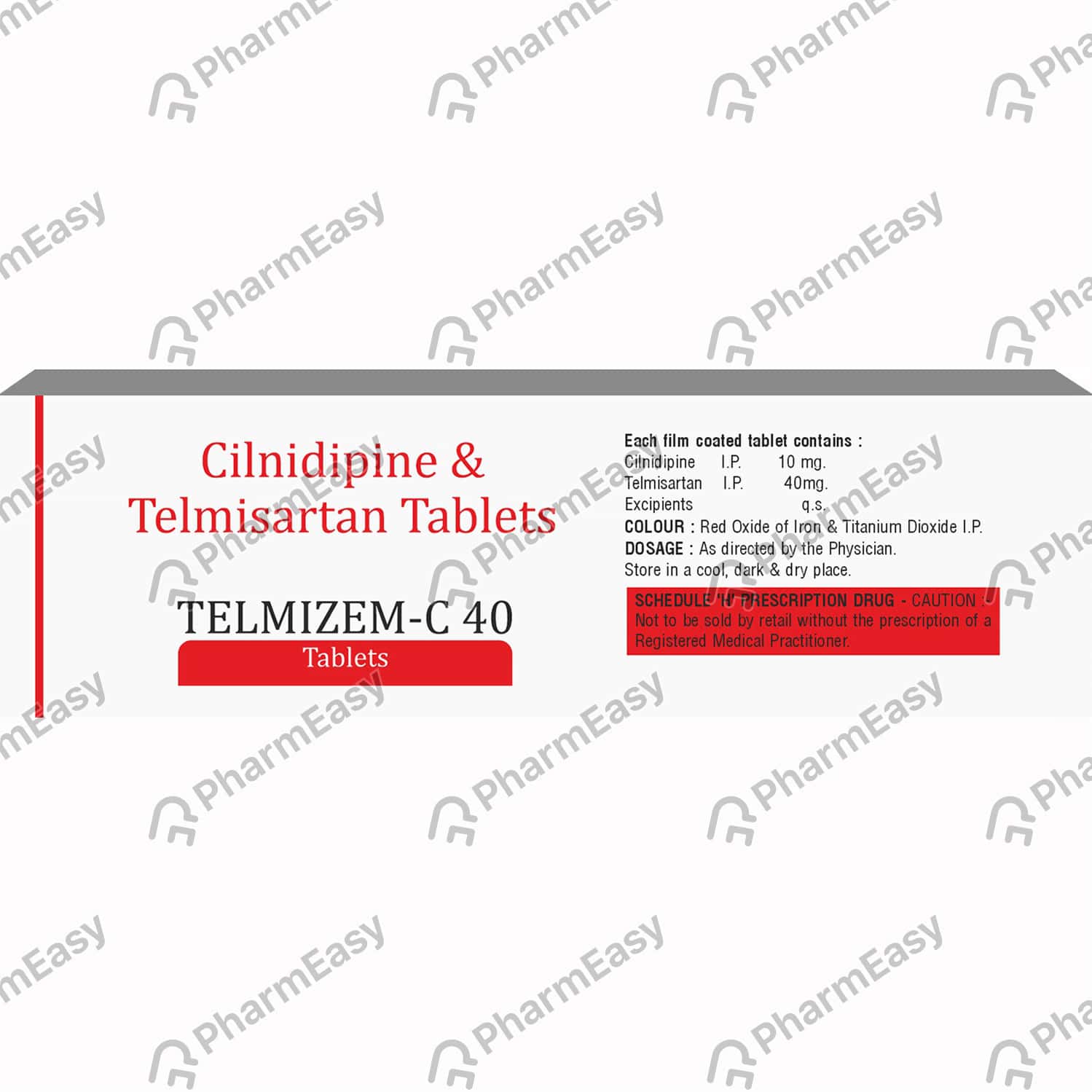 Telmizem C 40mg Strip Of 10 Tablets: Uses, Side Effects, Price & Dosage ...