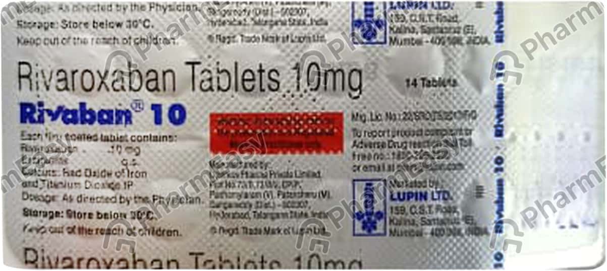 Rivaban 10 MG Tablet (14): Uses, Side Effects, Price & Dosage | PharmEasy