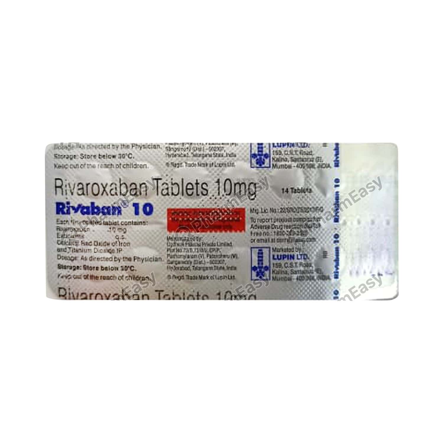 Buy Rivaban 10 MG Tablet (14) Online at Flat 18% OFF* | PharmEasy