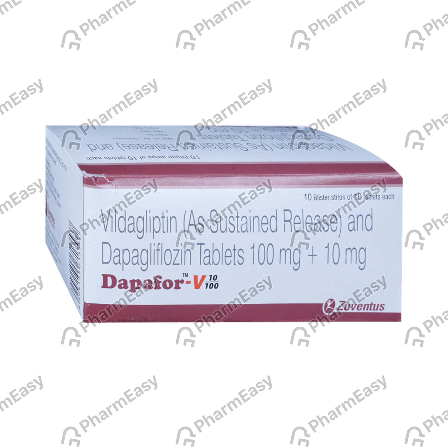 Dapafor V 10/100mg Strip Of 10 Tablets: Uses, Side Effects, Price ...