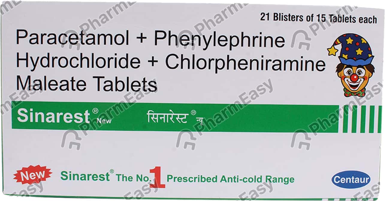 Sinarest New Tablet: Uses, Side-effects, Price, Dosage & More Info ...