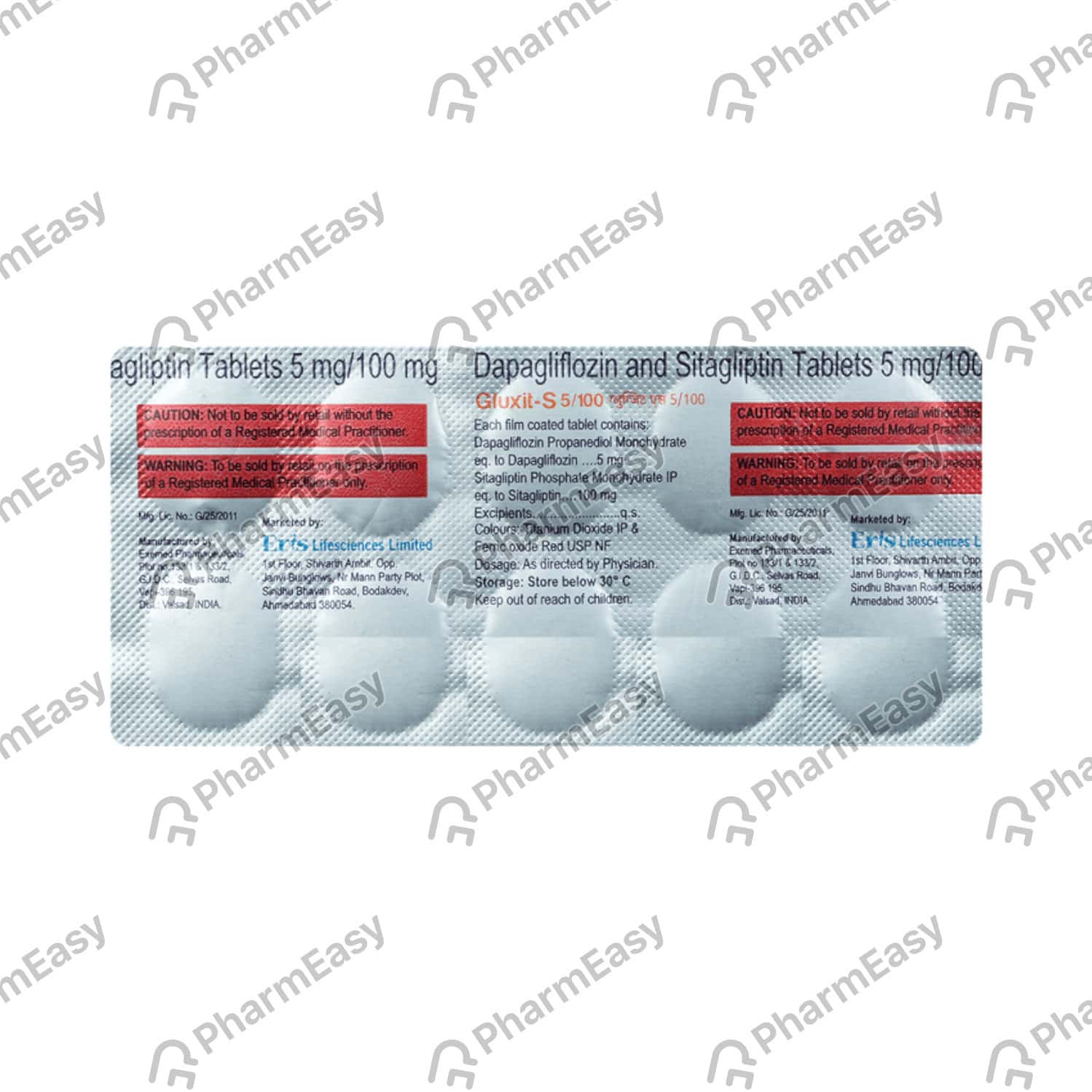 Gluxit S 5/100mg Strip Of 10 Tablets: Uses, Side Effects, Price ...