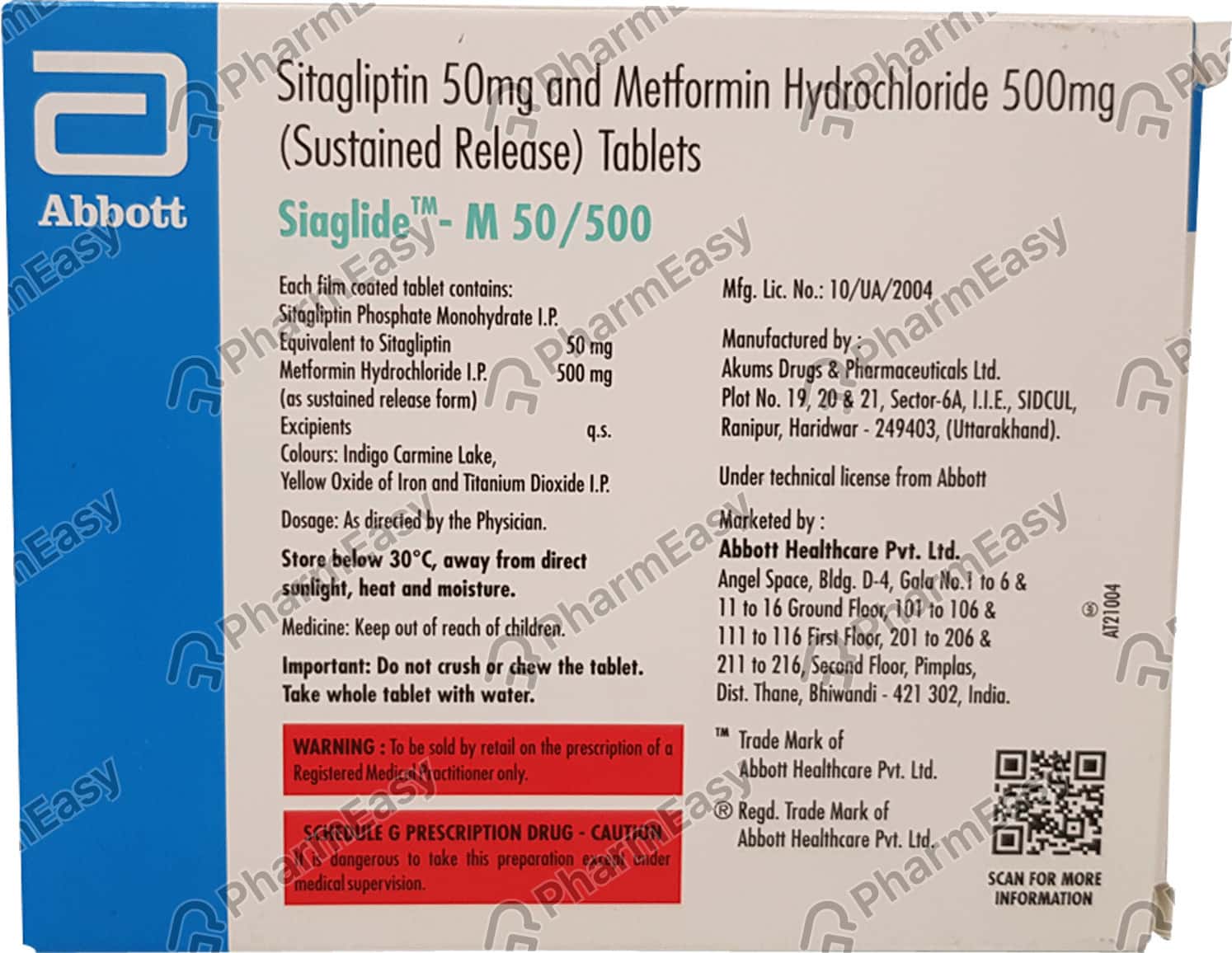 Siaglide M 50/500mg Strip Of 15 Tablets: Uses, Side Effects, Price ...