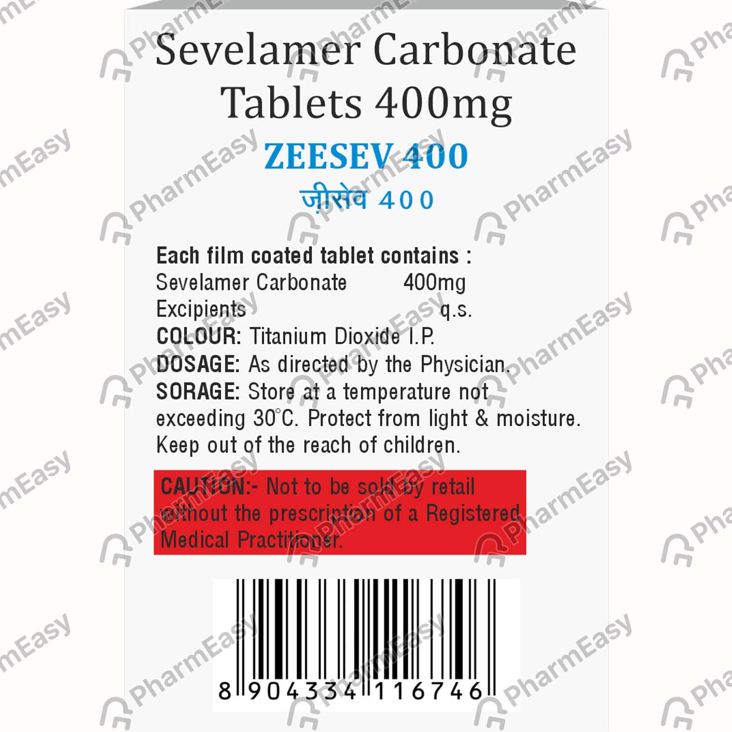 Buy Zeesev 400 MG Tablet (10) Online at Flat 15% OFF | PharmEasy