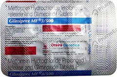 Glimiprex Mf 3/500mg Strip Of 10 Tablets: Uses, Side Effects, Price ...