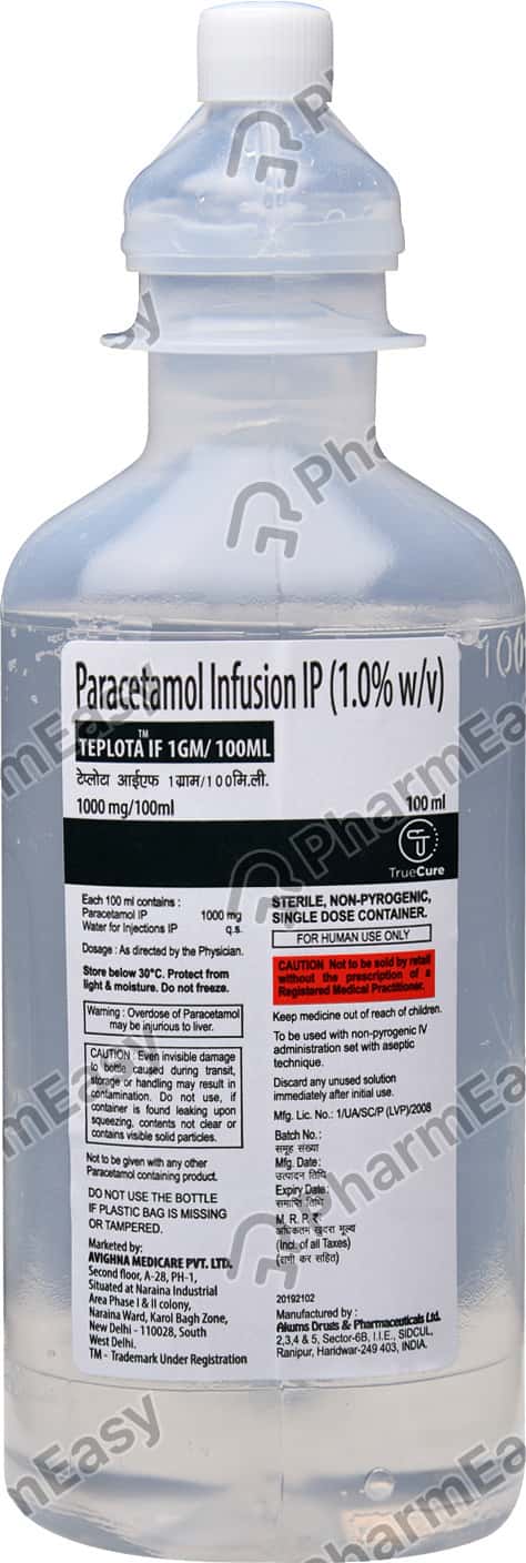 Teplota If 1000 MG/100ML Infusion (100): Uses, Side Effects, Price ...