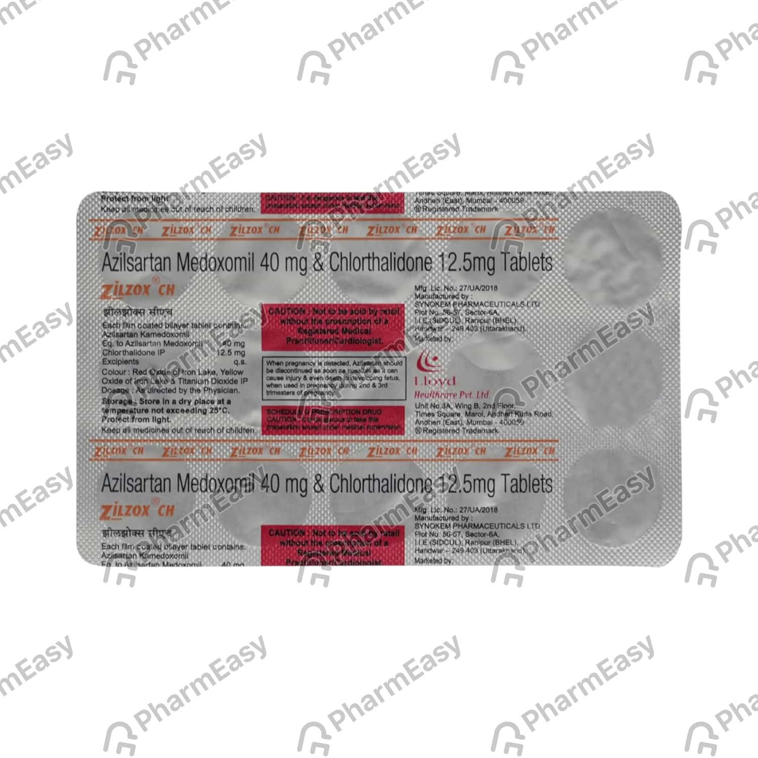 Zilzox Ch 40/12.5mg Strip Of 15 Tablets: Uses, Side Effects, Price ...