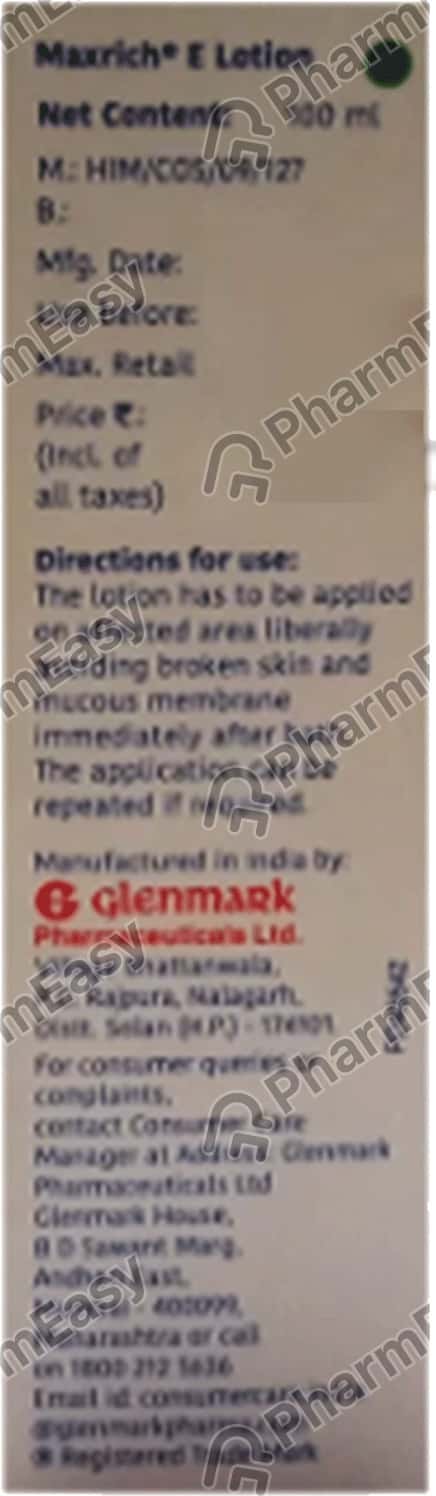 Buy MAXRICH E LOTION 100 ML Online & Get Upto 60% OFF at PharmEasy