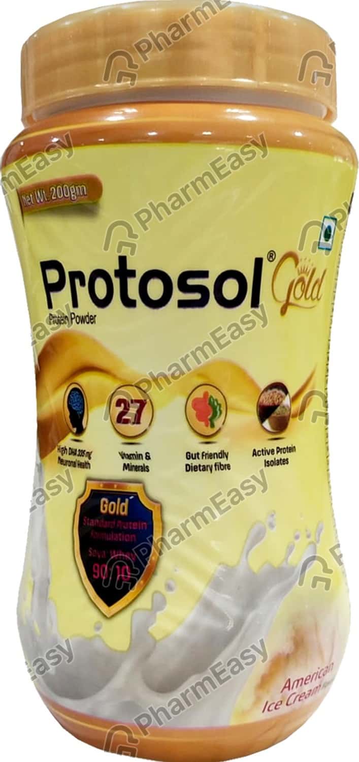 Buy Protosol Gold American Ice Cream Flavour Jar Of 200gm Powder Online ...