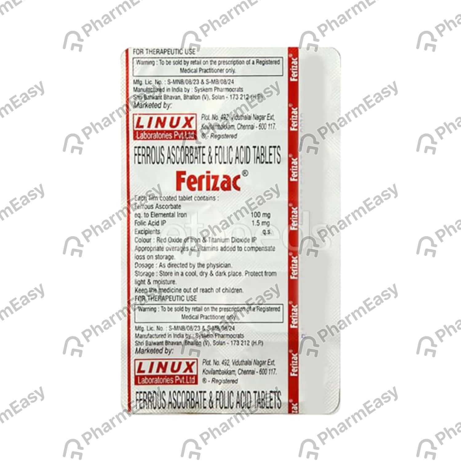 Ferizac Strip Of 10 Tablets: Uses, Side Effects, Price & Dosage | PharmEasy