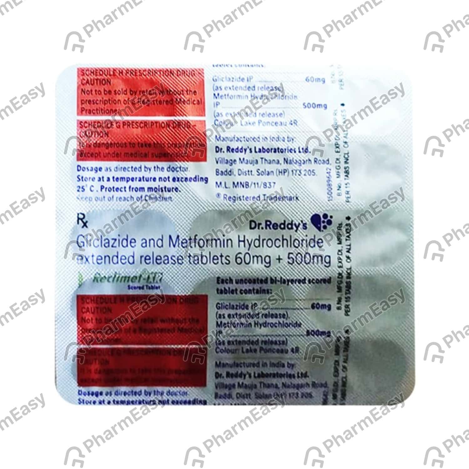Reclimet Xr Strip Of 15 Tablets: Uses, Side Effects, Price & Dosage ...