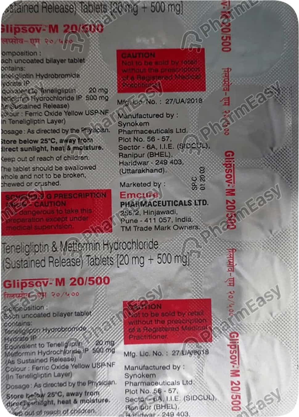 Tendia M Strip Of 15 Tablets: Uses, Side Effects, Price & Dosage ...