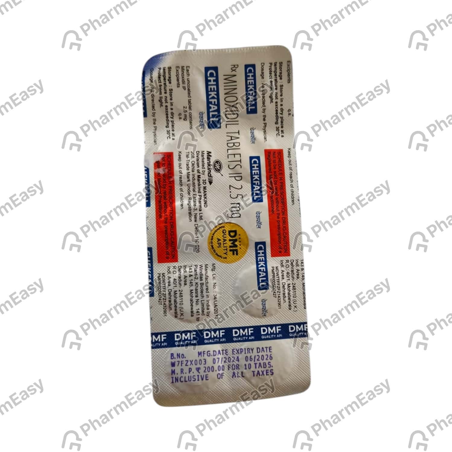 Chekfall 2.5 MG Tablet (10): Uses, Side Effects, Price & Dosage | PharmEasy