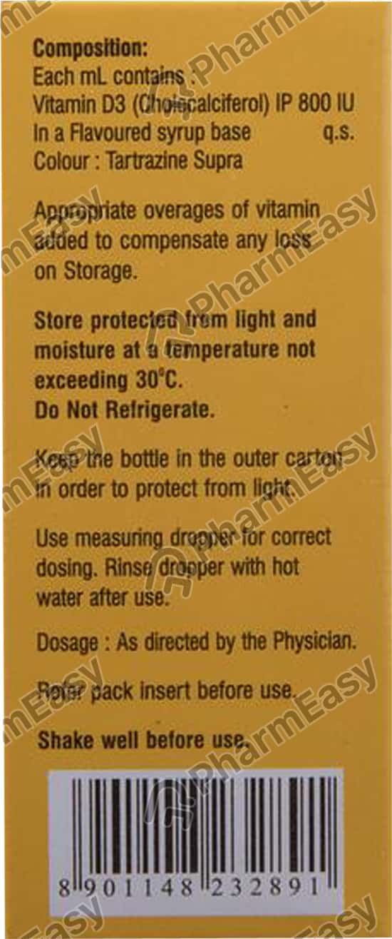 Kidrich D3 60000 IU/5ML Oral Solution (5): Uses, Side Effects, Price & Dosage | PharmEasy