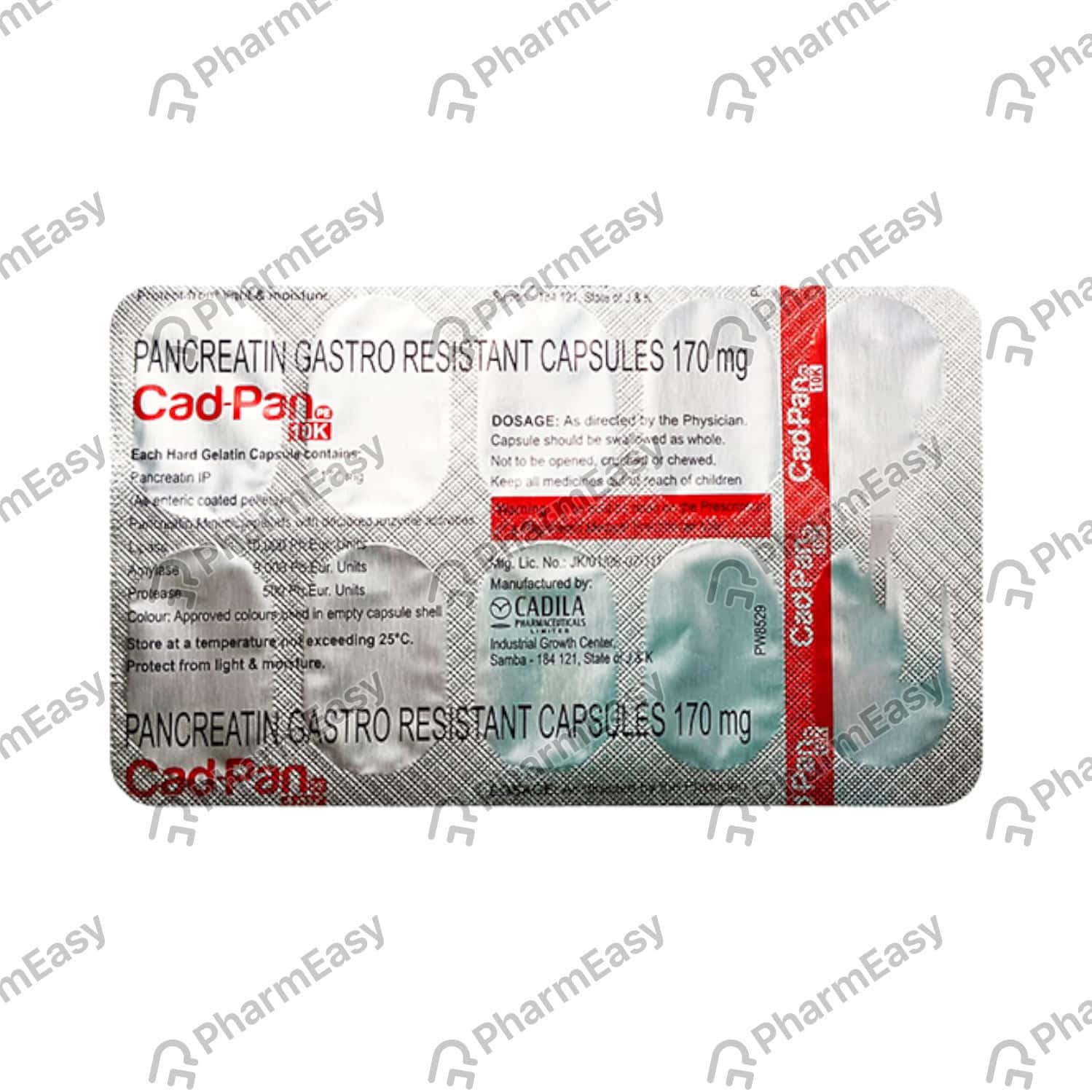 Cad Pan Pe 10k 170 MG Capsule (10): Uses, Side Effects, Price & Dosage ...
