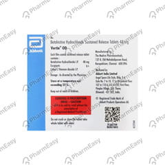 Vertin Od 48 MG Tablet (15): Uses, Side Effects, Price & Dosage | PharmEasy