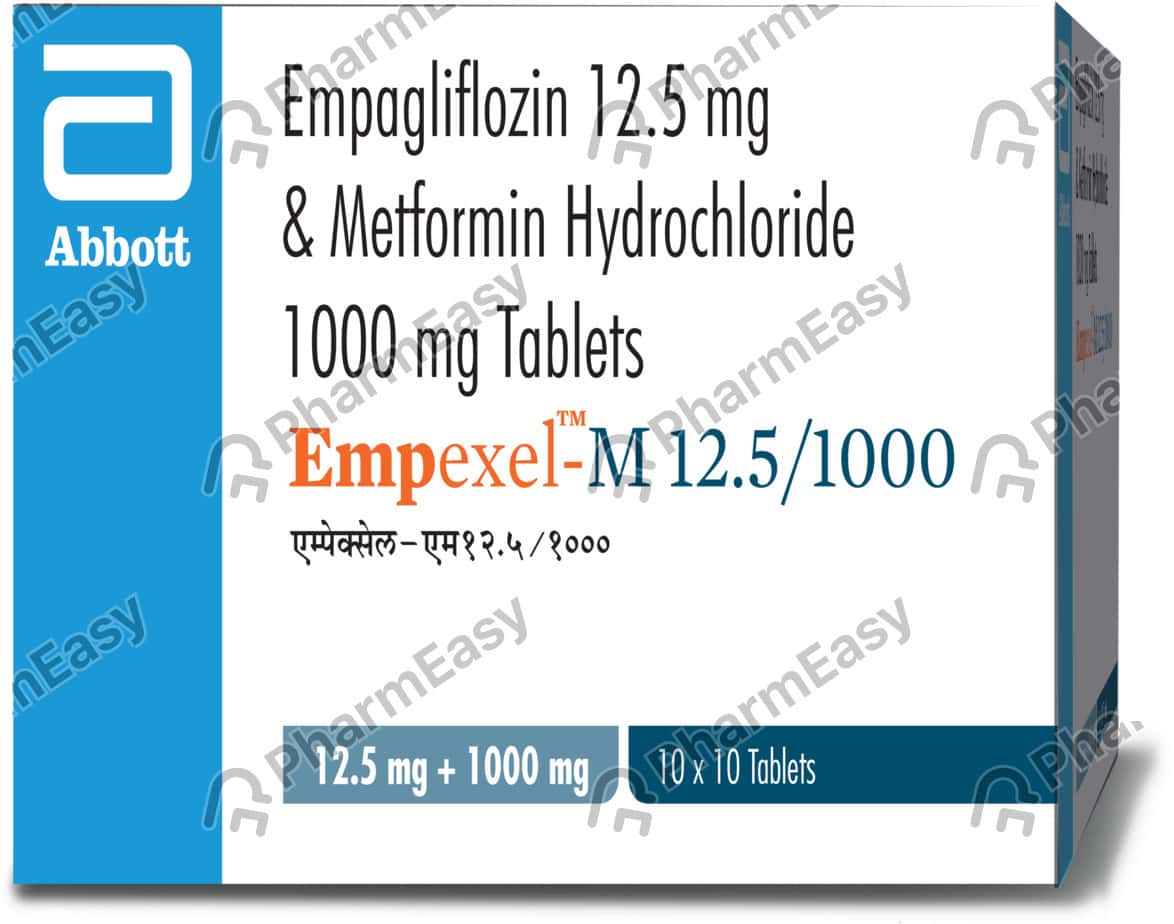 Empexel M 12.5/1000mg Strip Of 10 Tablets: Uses, Side Effects, Price ...