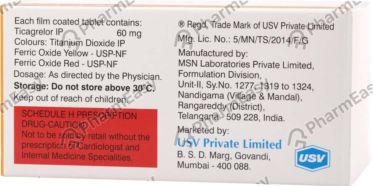Ticaspan 60 MG Tablet (10): Uses, Side Effects, Price & Dosage | PharmEasy