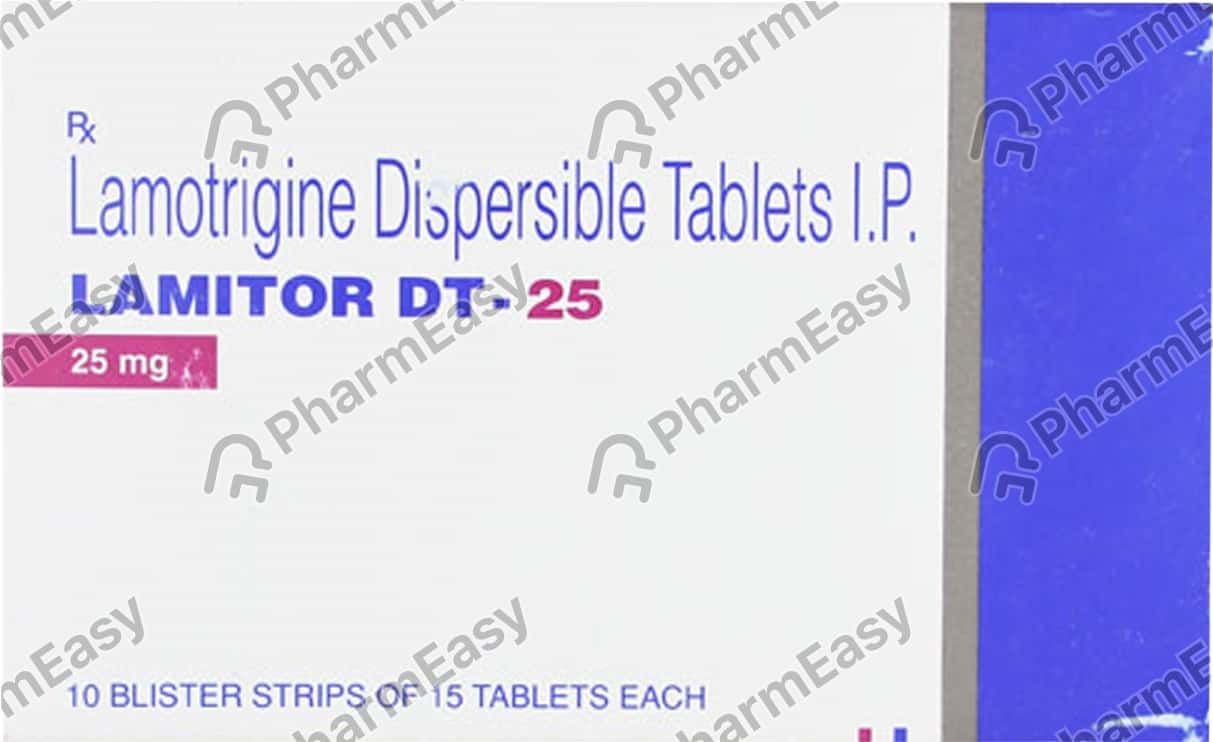 Lamitor Dt 25 MG Tablet (15): Uses, Side Effects, Price & Dosage ...