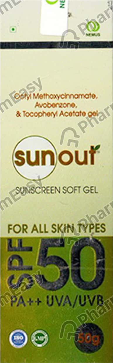 Buy SUNOUT SPF 50 TUBE OF 50GM SUNSCREEN GEL Online & Get Upto 60% OFF ...