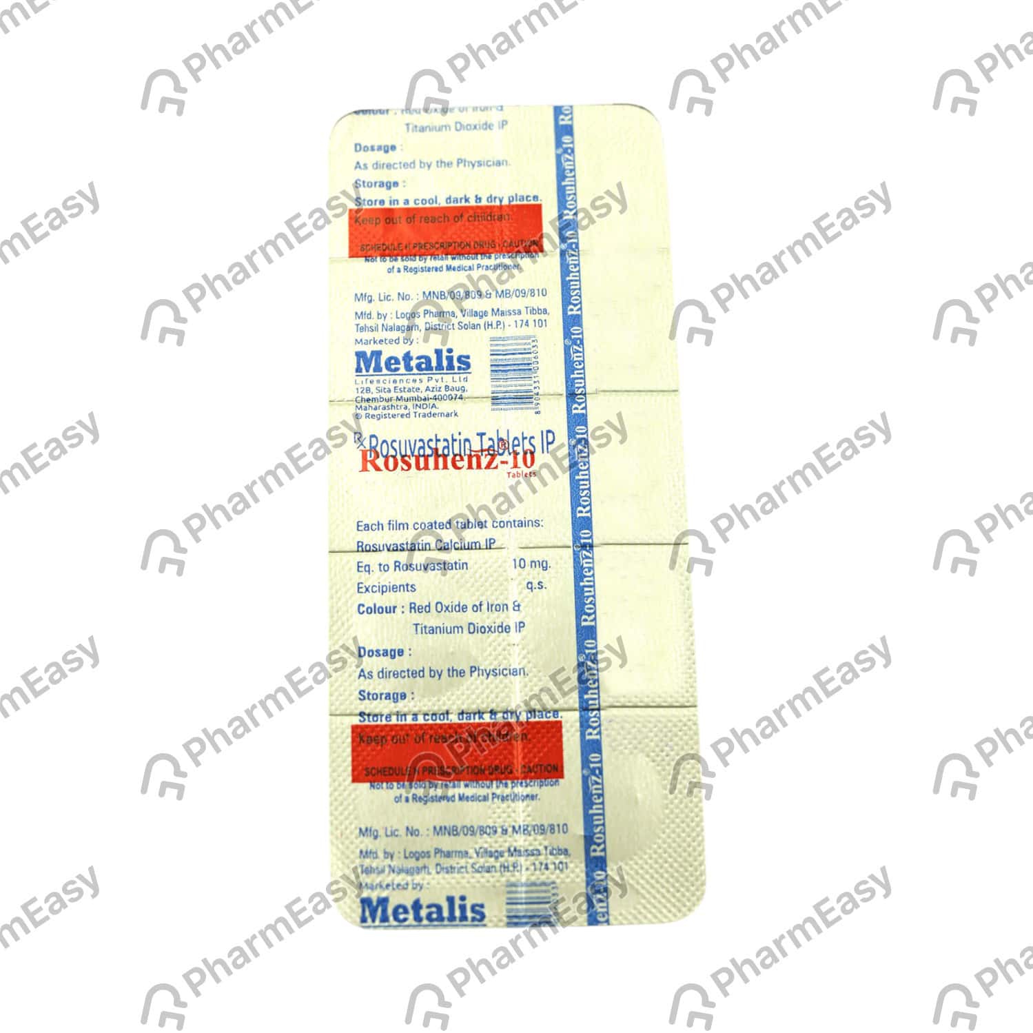 Rosuhenz 10 MG Tablet (10): Uses, Side Effects, Price & Dosage | PharmEasy