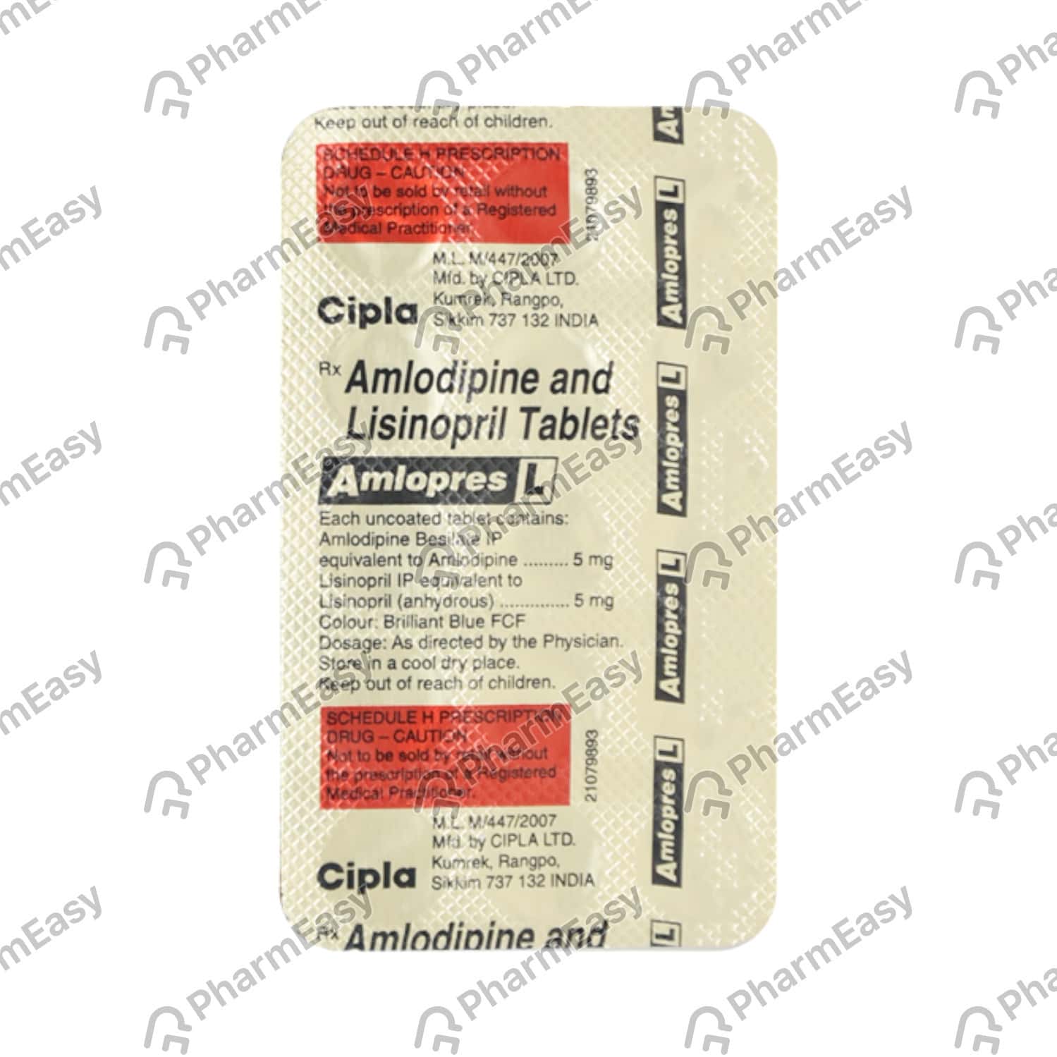 Buy Amloz L 5/5mg Strip Of 15 Tablets Online at Flat 15% OFF | PharmEasy