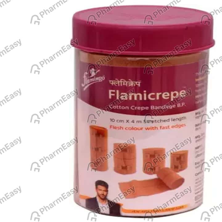 Buy FLAMINGO FLAMICREPE COTTON 4 M X 10 CM CREPE BANDAGE 1 NO'S Online ...