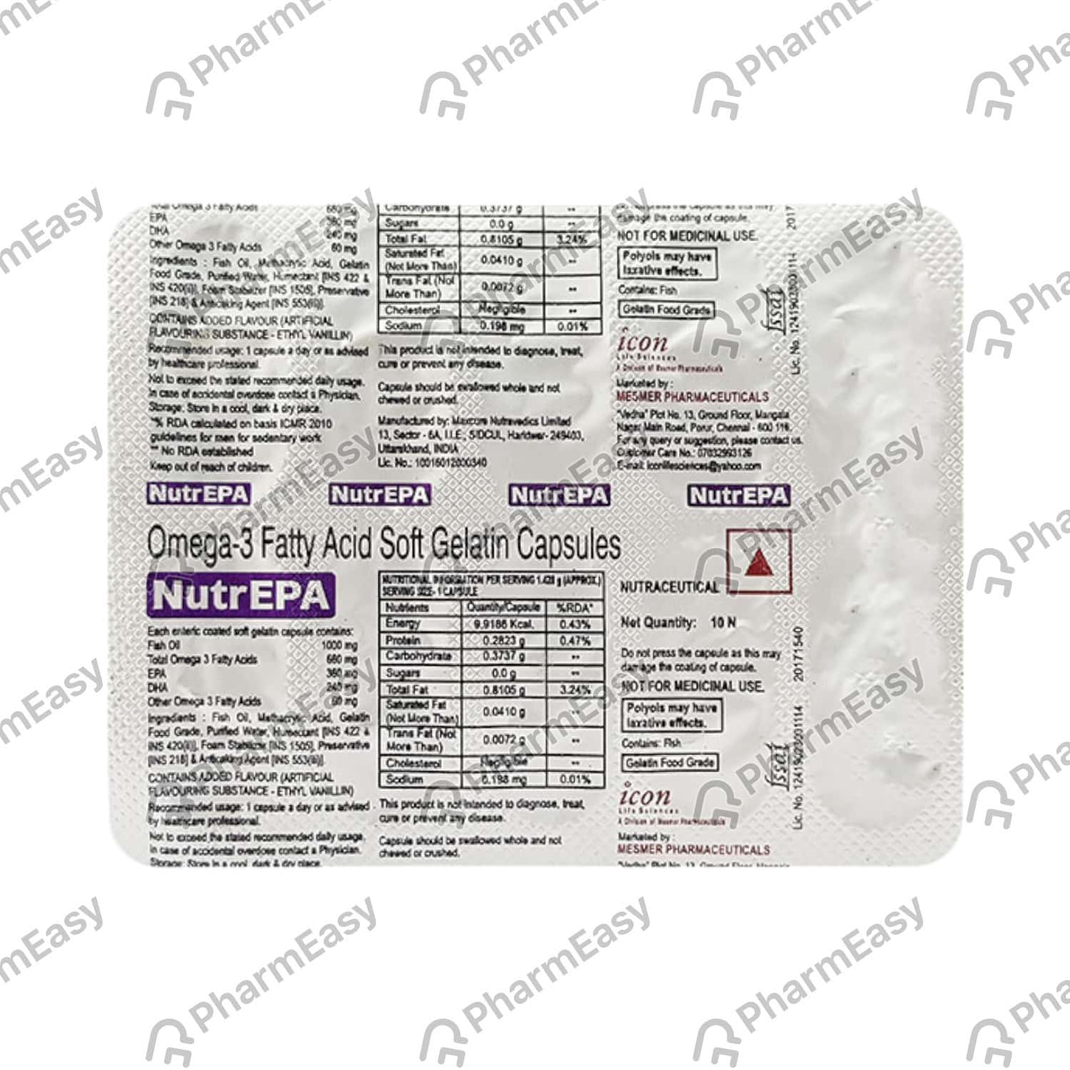 Buy Nutrepa Strip Of 10 Capsules Online & Save Up to 24% at PharmEasy