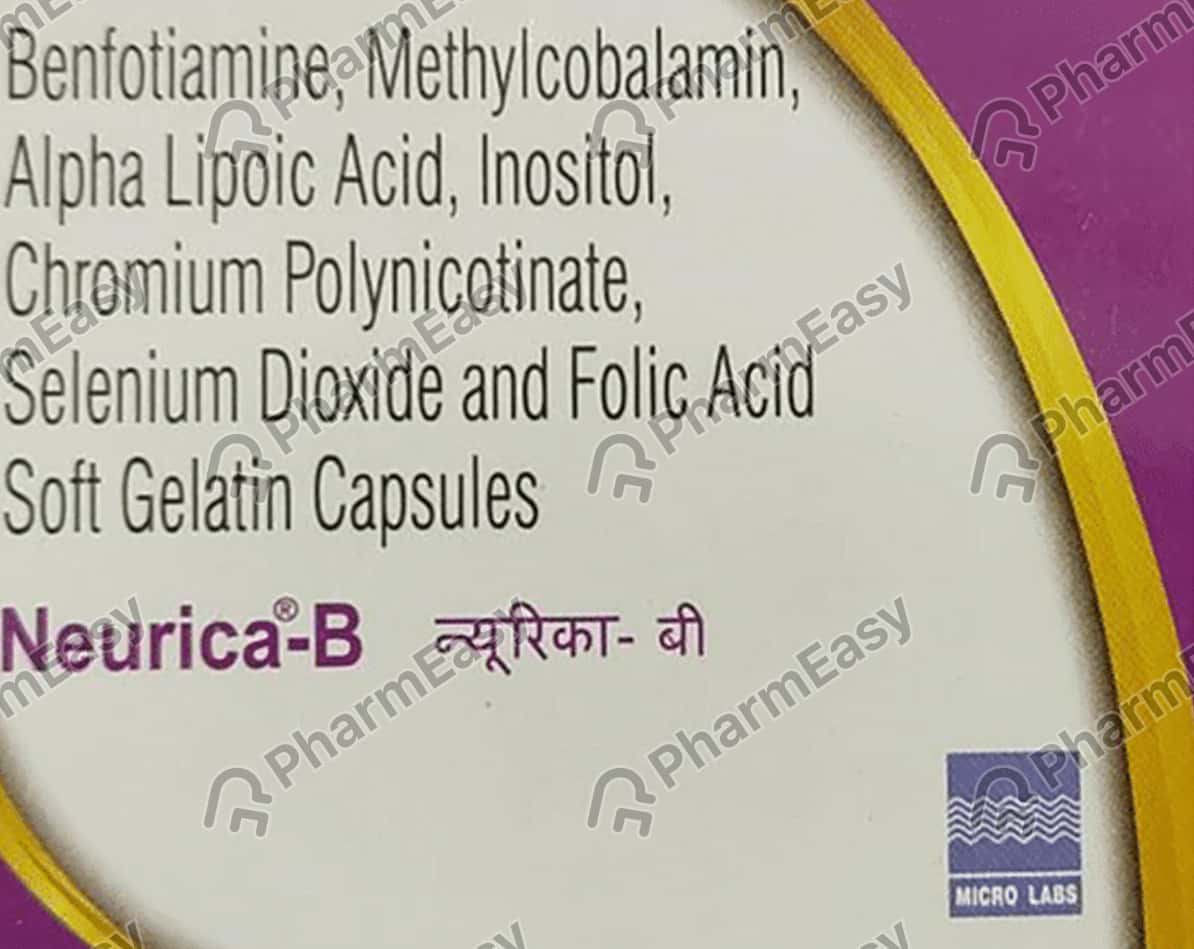 Neurica B Strip Of 10 Capsules: Uses, Side Effects, Price & Dosage ...
