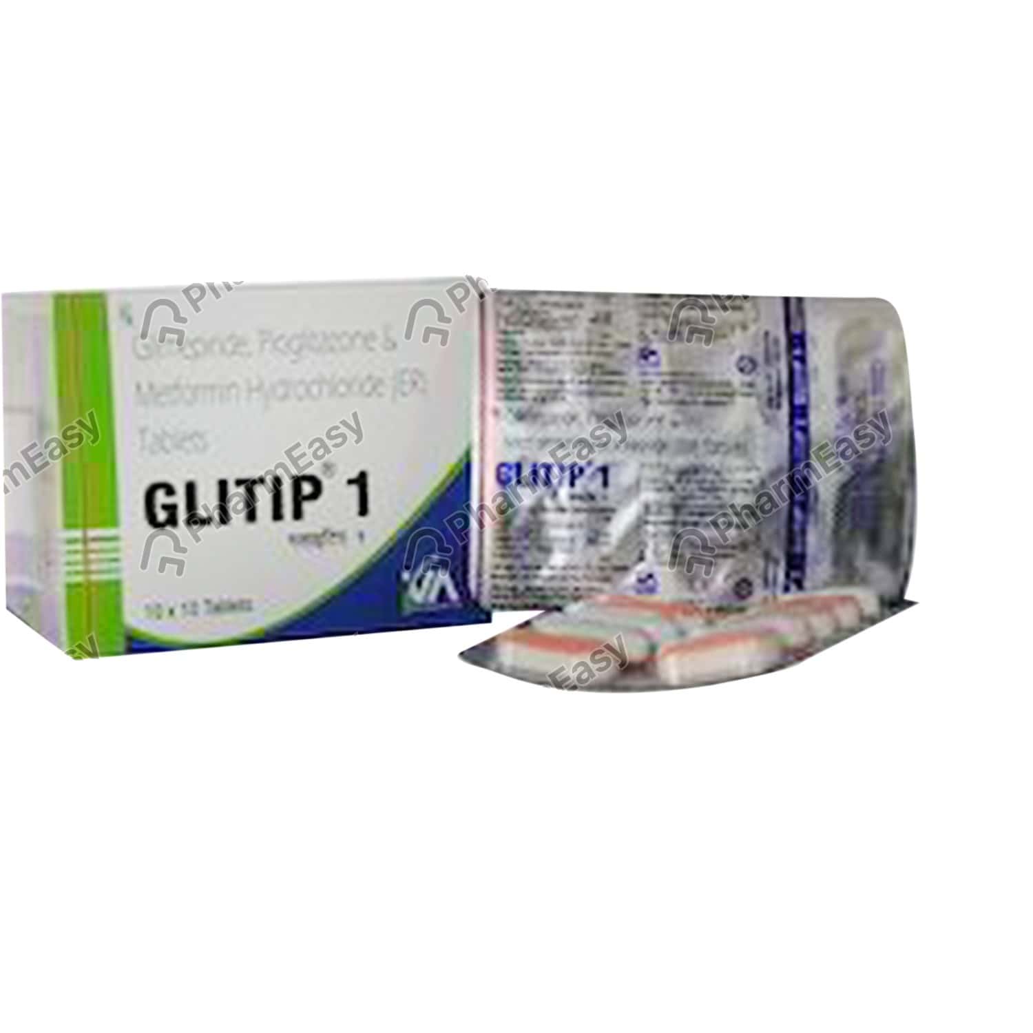 Glitip 1mg Strip Of 10 Tablets: Uses, Side Effects, Price & Dosage ...