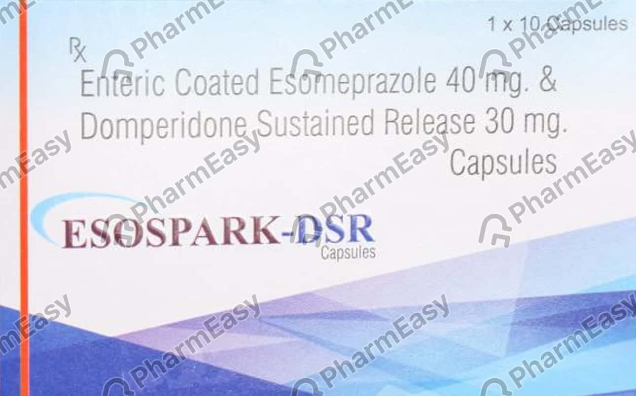 Esospark Dsr Strip Of 10 Capsules: Uses, Side Effects, Price & Dosage ...