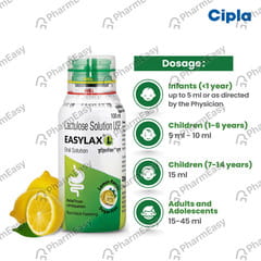 Easylax L Oral Solution | Lemon Flavour Sugar Free : Uses, Side-effects ...